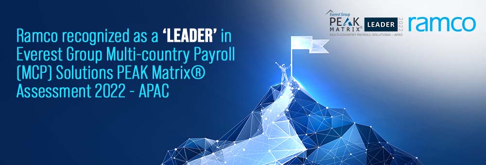 Ramco positioned a LEADER in Everest Group’s Multi-Country Payroll (MCP) Solutions PEAK Matrix ...